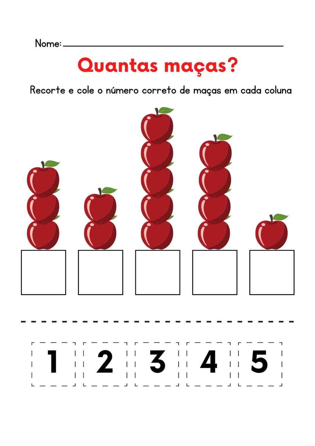 Atividades com Números de 1 a 20 para Imprimir