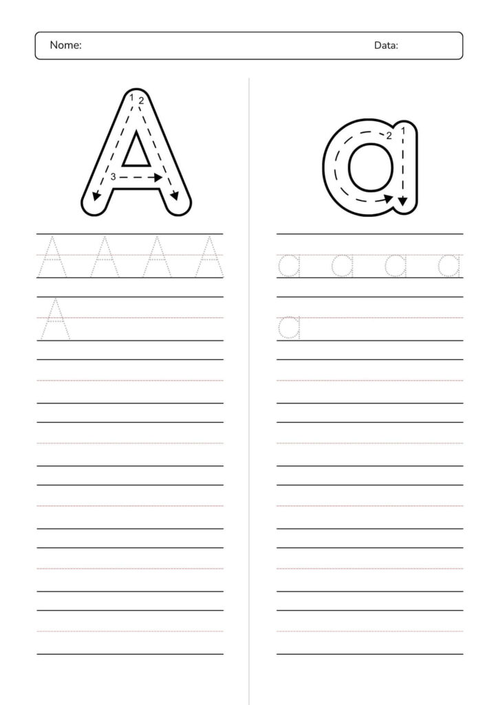 Caderno de Caligrafia para Imprimir - Alfabeto Completo