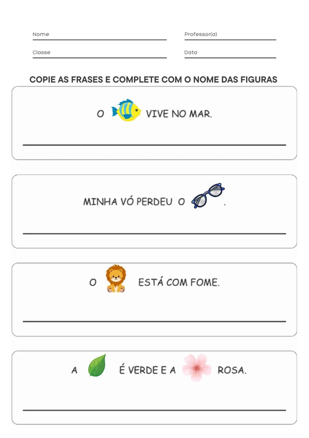 Atividades de Formação de Frases para 2º e 3º Ano